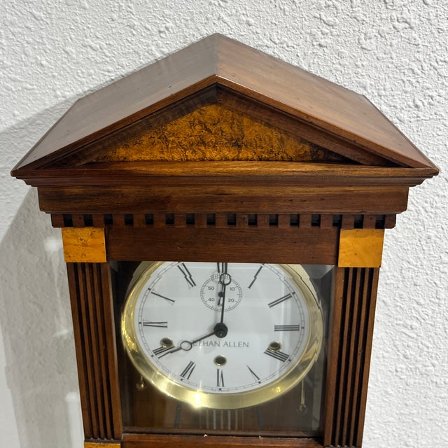 1990s Ethan Allen Grandfather Wall Clock | Chairish