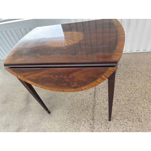 1980s Mahogany Hepplewhite Style Pembroke Table | Chairish