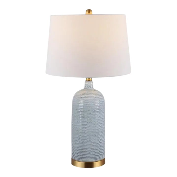 Safavieh Stark Glass Table Lamp - Blue | Chairish