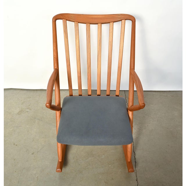 1970s Benny Linden Rocking Chair Teak Rocker Danish Modern | Chairish