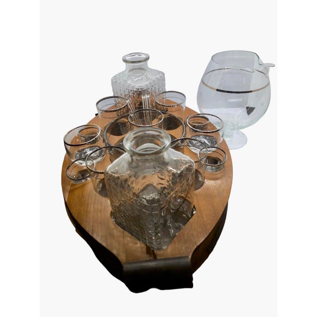 Mid Century Modern Heisey Vintage Bar Glass Set—Decanters, Snifters ...