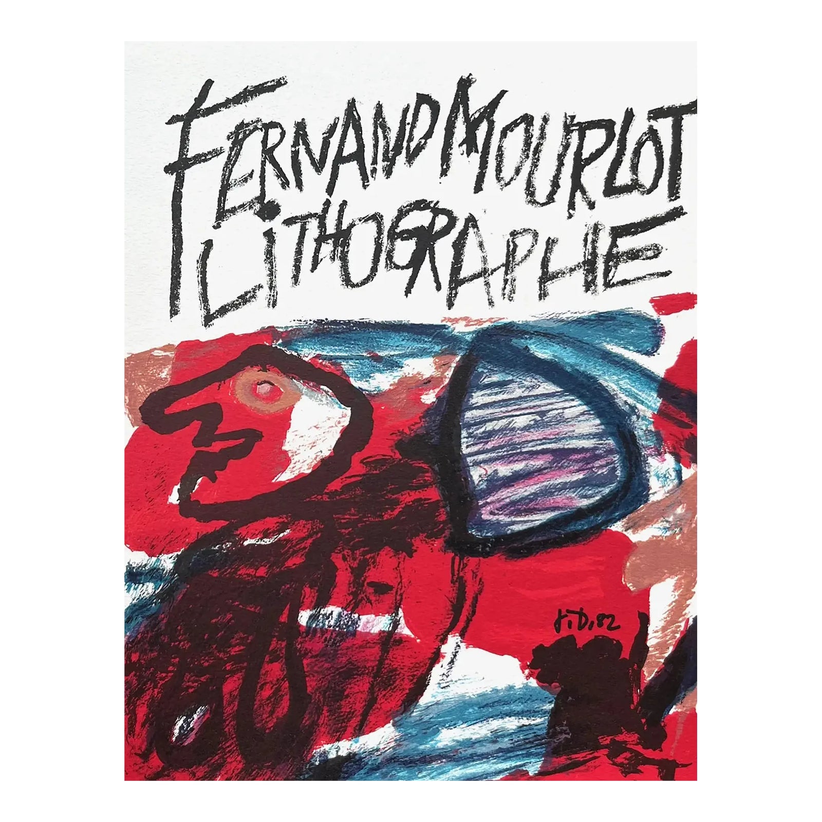 Jean Dubuffet Cover Original Lithograph a Meme La Pierre 1982 | Chairish