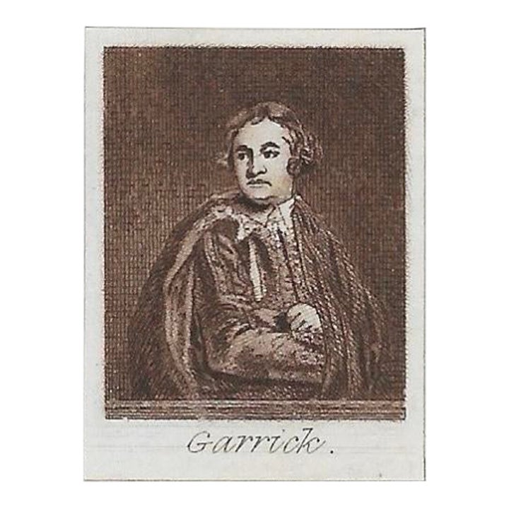 David Garrick Miniature Engraving After a Portrait by Sir Joshua ...