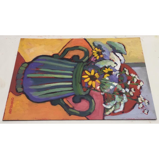 "Epiphany" Contemporary Expressionist Floral Still Life Oil Painting by ...