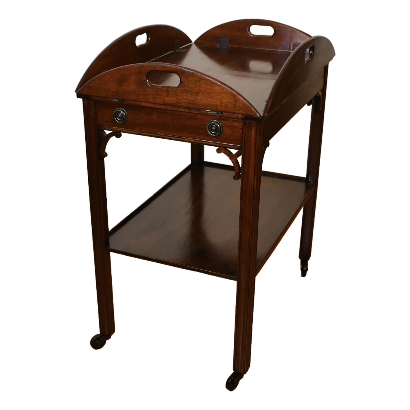 1920 Antique Sahon Ny. English Chippendale Mahogany Butler / Server ...