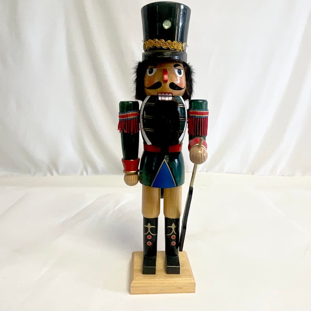 1970s Vintage German Sable Mink Fur Christmas Soldier Nutcracker | Chairish
