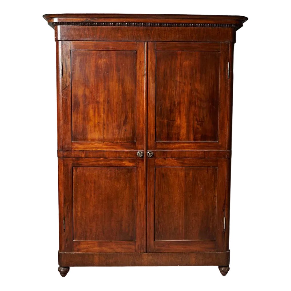 Wardrobe in Walnut, 1800s | Chairish