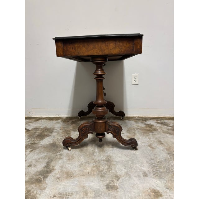 Antique English Library Console Table With Drawer | Chairish