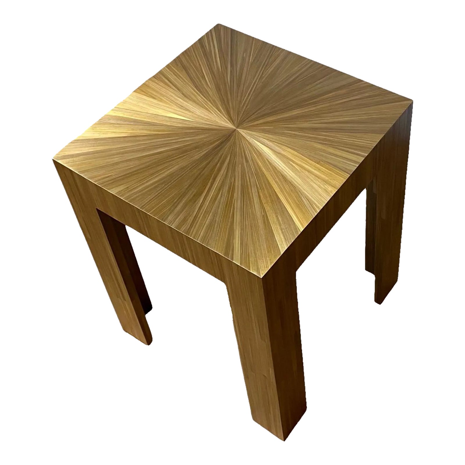 Side Table Straw Marquetry | Chairish