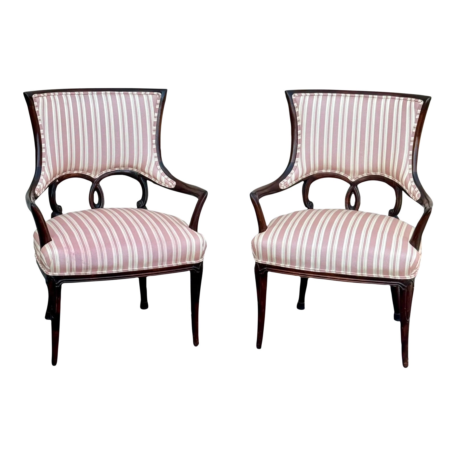 1950s a Pair of Grosfeld House Style Armchairs | Chairish