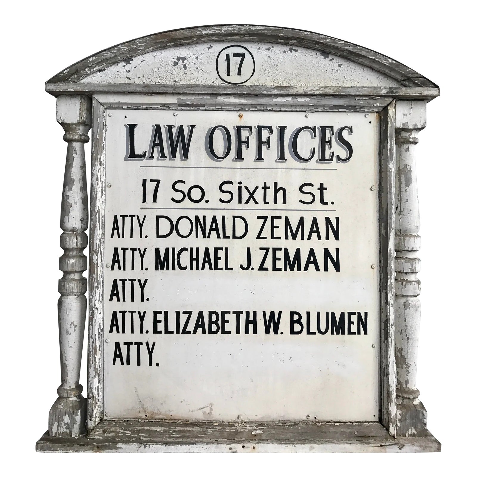 Vintage Mid 20th Century Wooden Sign | Chairish