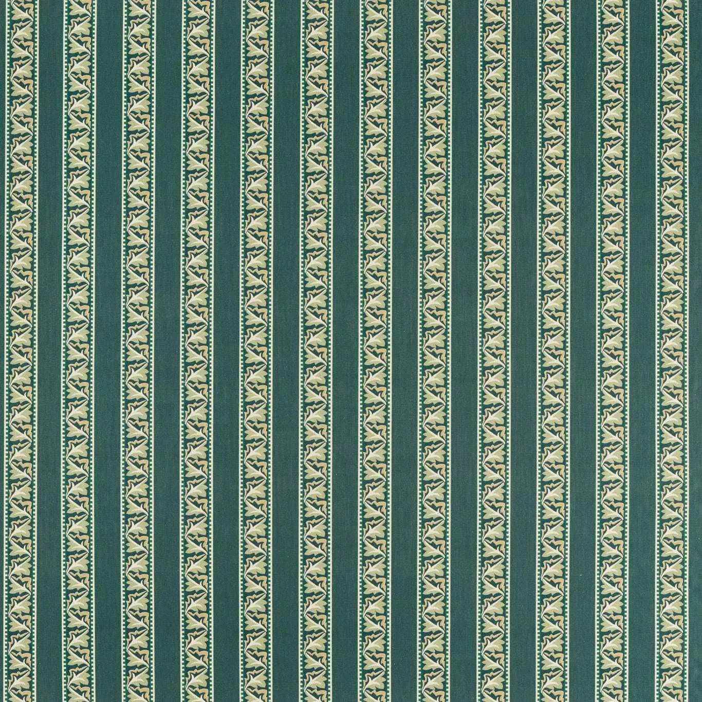 Morris & Co Red Car Stripe Fabric in Emery Blue - a Sample | Chairish