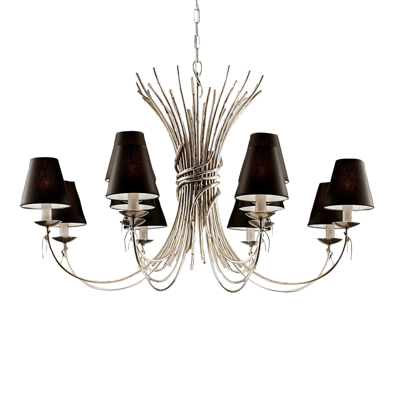 Silver Sculpture Ceiling Light | Chairish