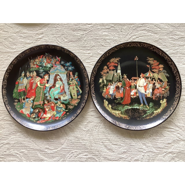Vintage Tianex Decorative Plates Depicting Russian Fairy Tales-Set of ...