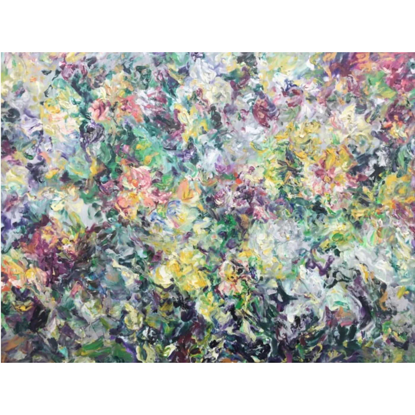 "Abstract Flowers" Contemporary Painting | Chairish