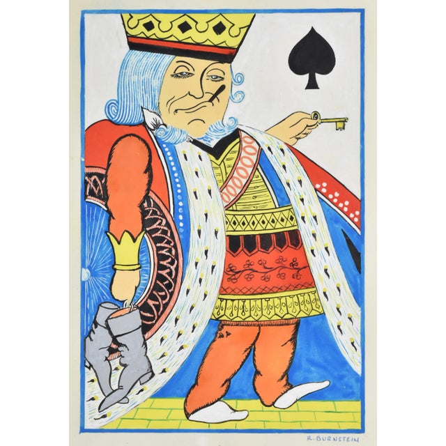 Vintage Whimsical King of Spades Portrait Painting Deck of Playing ...