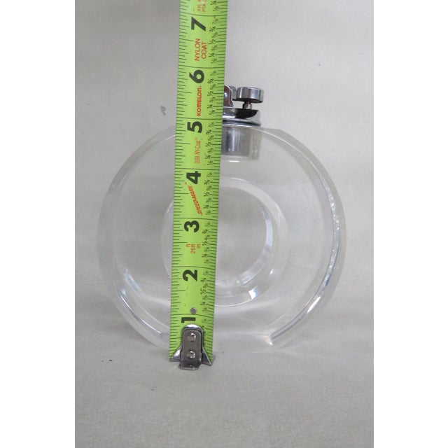 Japan Lucite Round Table Lighter | Chairish