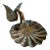 Bronze Swan or Goose with Shell Soap Dish | Chairish