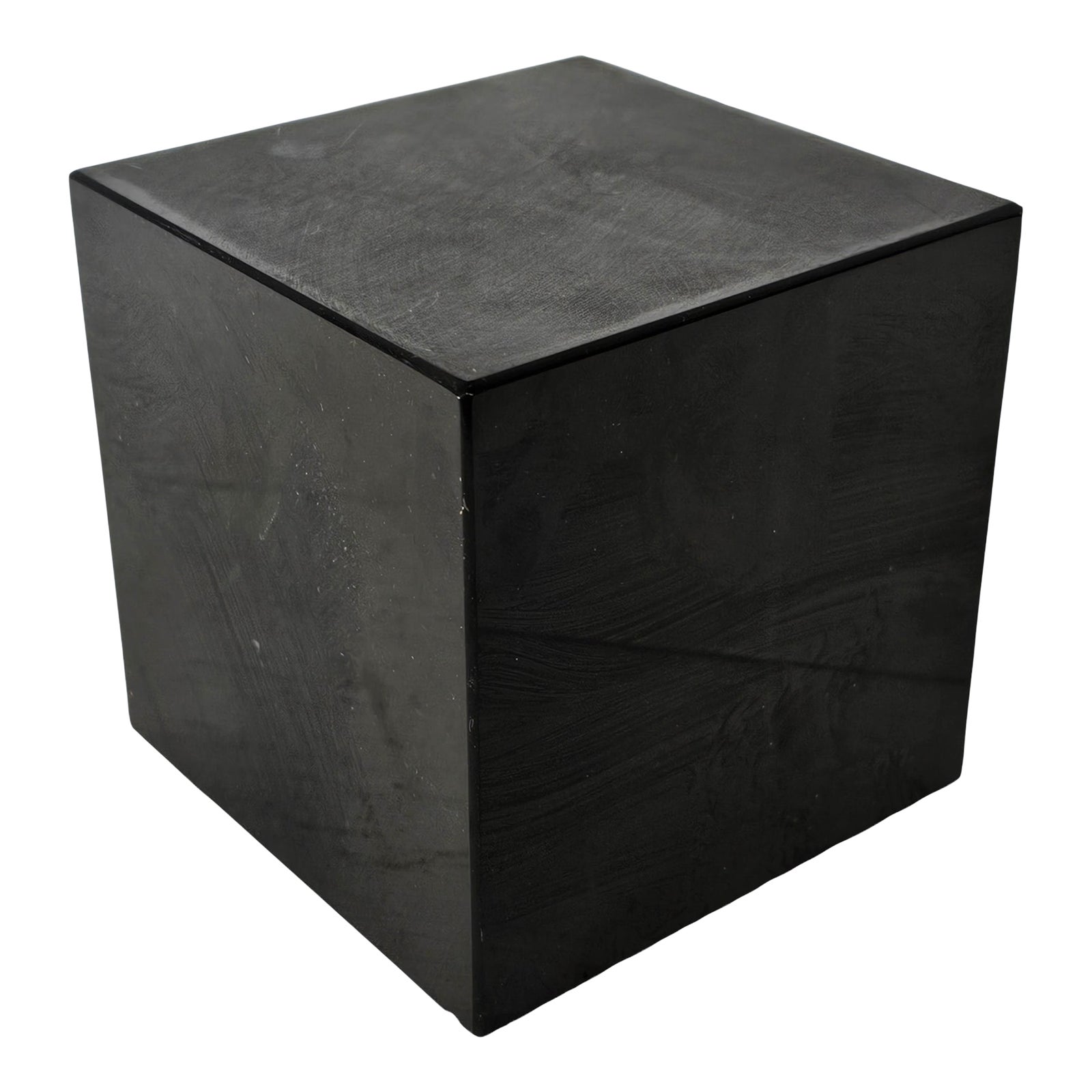 Italian Black Cube Marble Base Sculpture or Trophy Base | Chairish