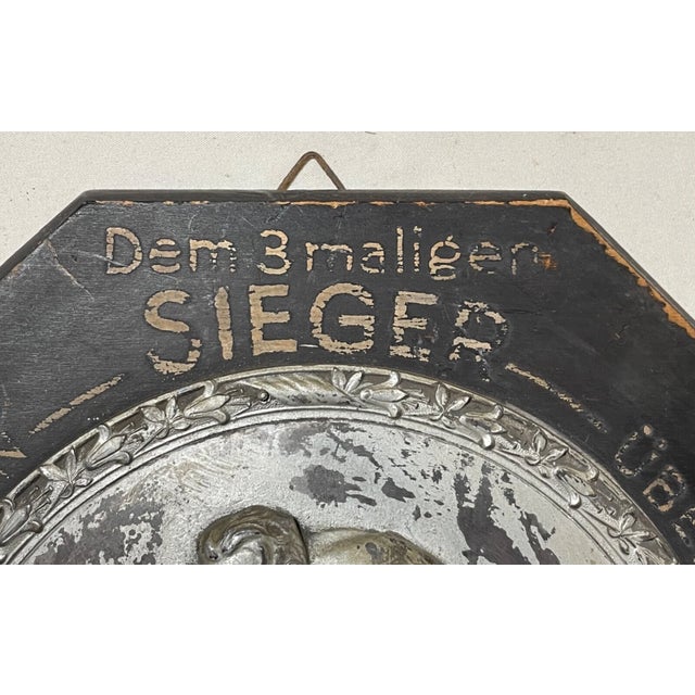 Rare Antique German Sieger Bicycle Plated Metal Wood Hand Painted ...