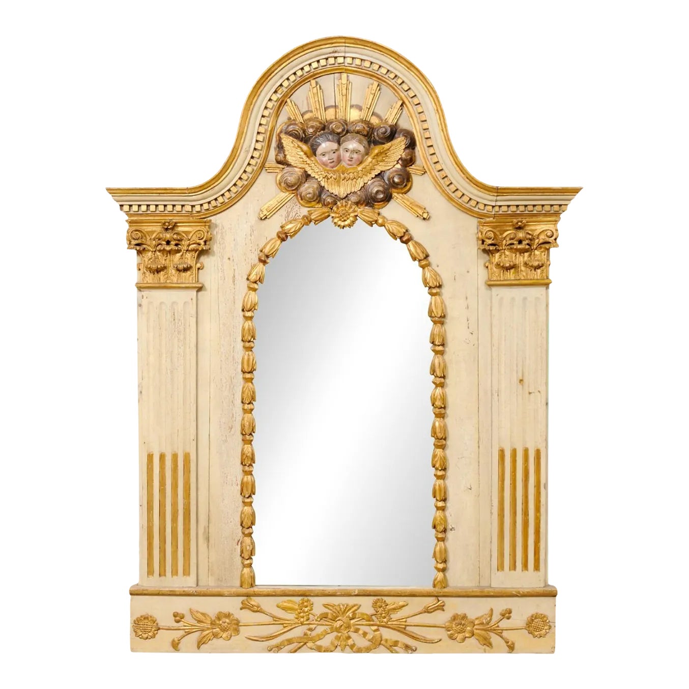 French 6+ Ft Tall Antique Mirror | Chairish