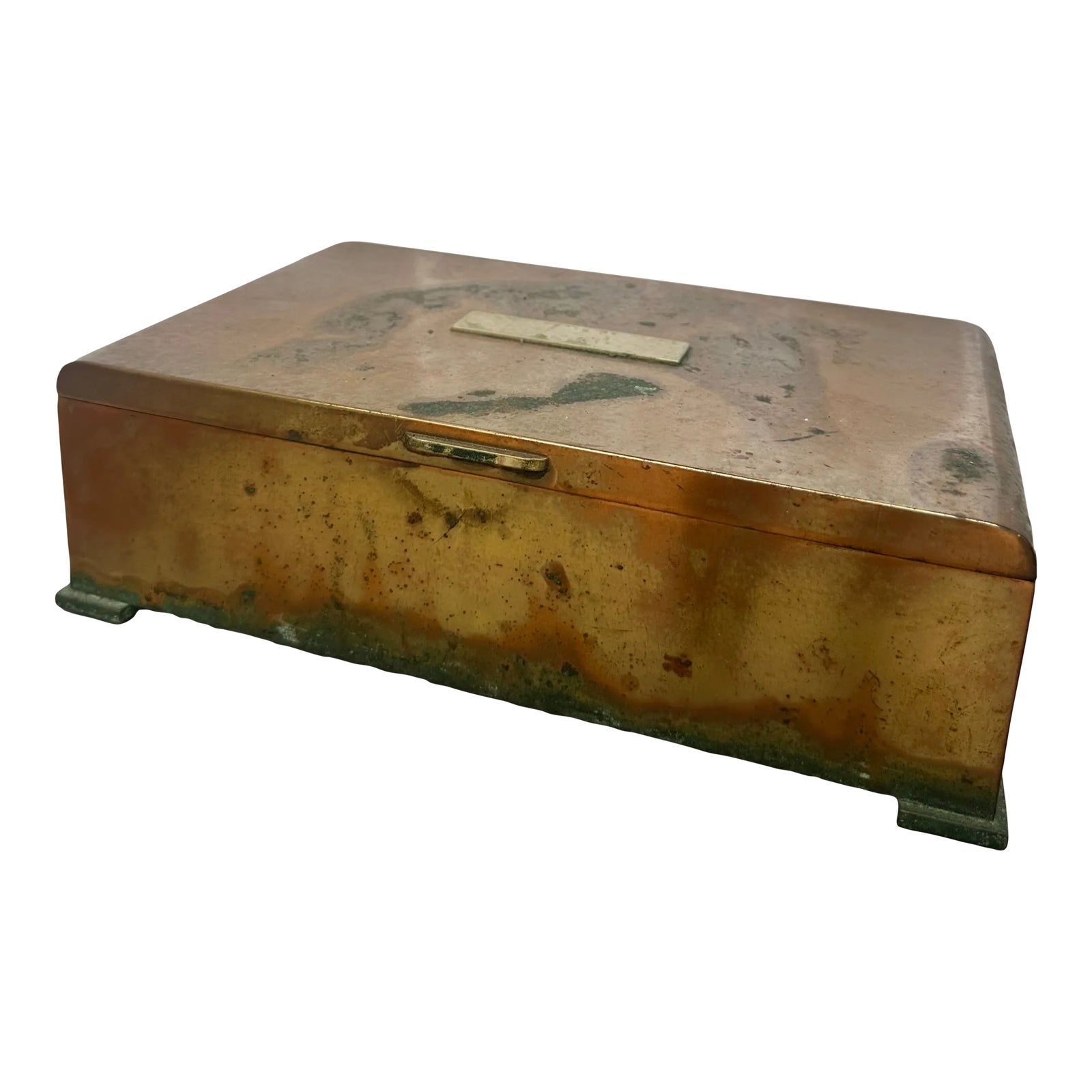 Heavily Patinaed Bronze Box | Chairish