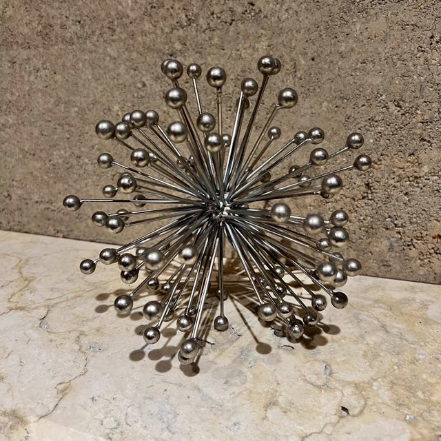 1960s Atomic Decorative Chrome Starburst Table Sculpture | Chairish