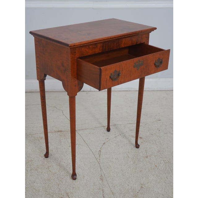 Tiger Maple 1 Drawer Country Hall Table | Chairish