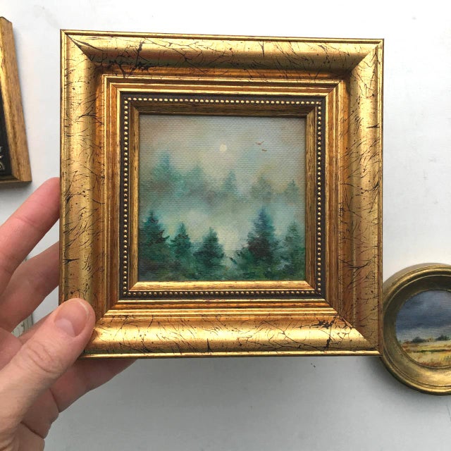 Contemporary Realism Framed Forest Painting Original Landscape by ...