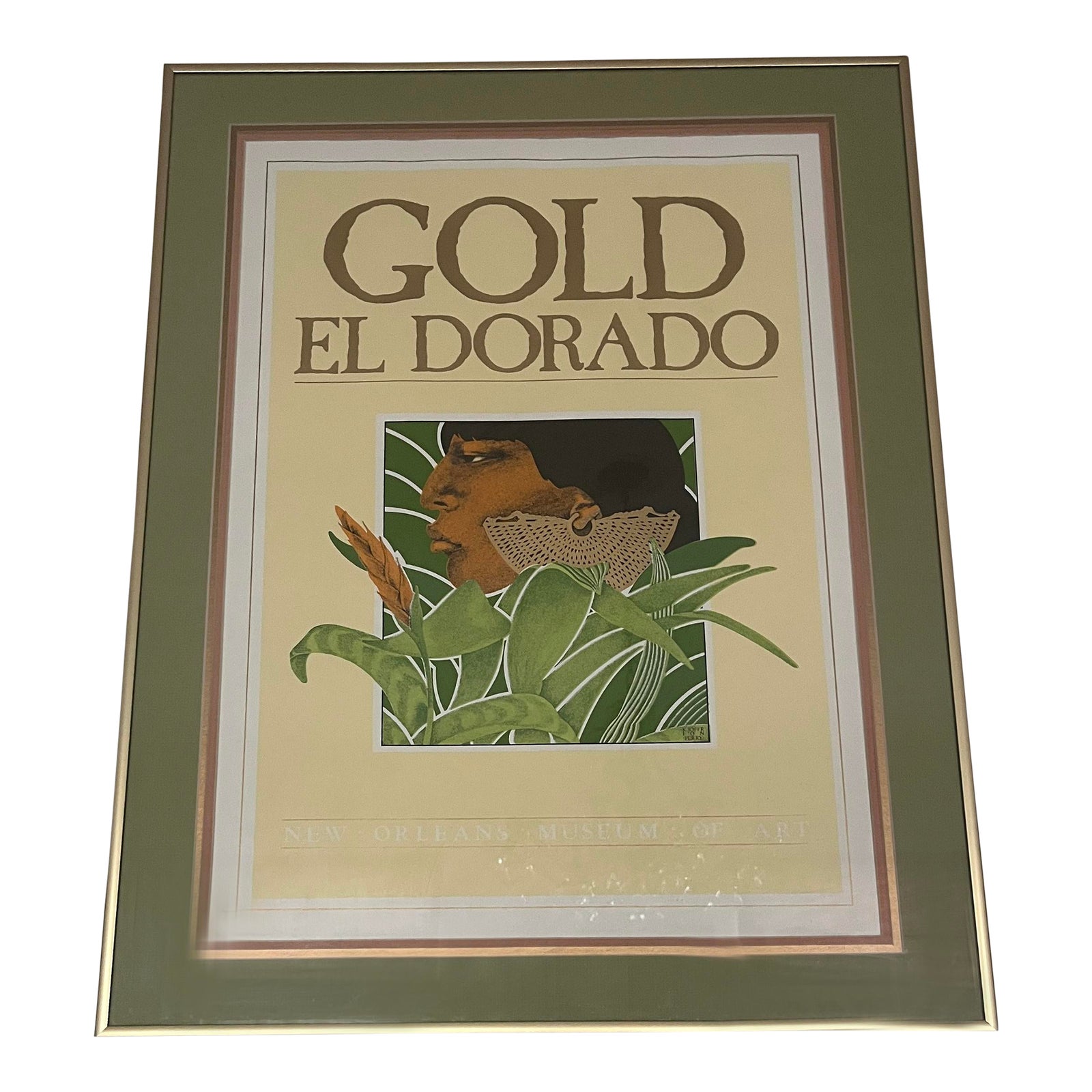 Vintage Custom Framed El Dorado Gold Exhibition Poster From New Olreans ...