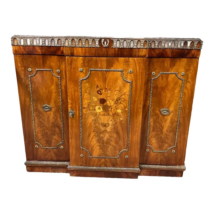 Early 20th Century Louis XVI Style Satinwood Parquetry Inlaid Marble ...