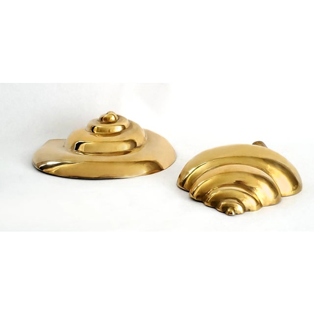 Sculptures Brass Shells Seashells | Chairish