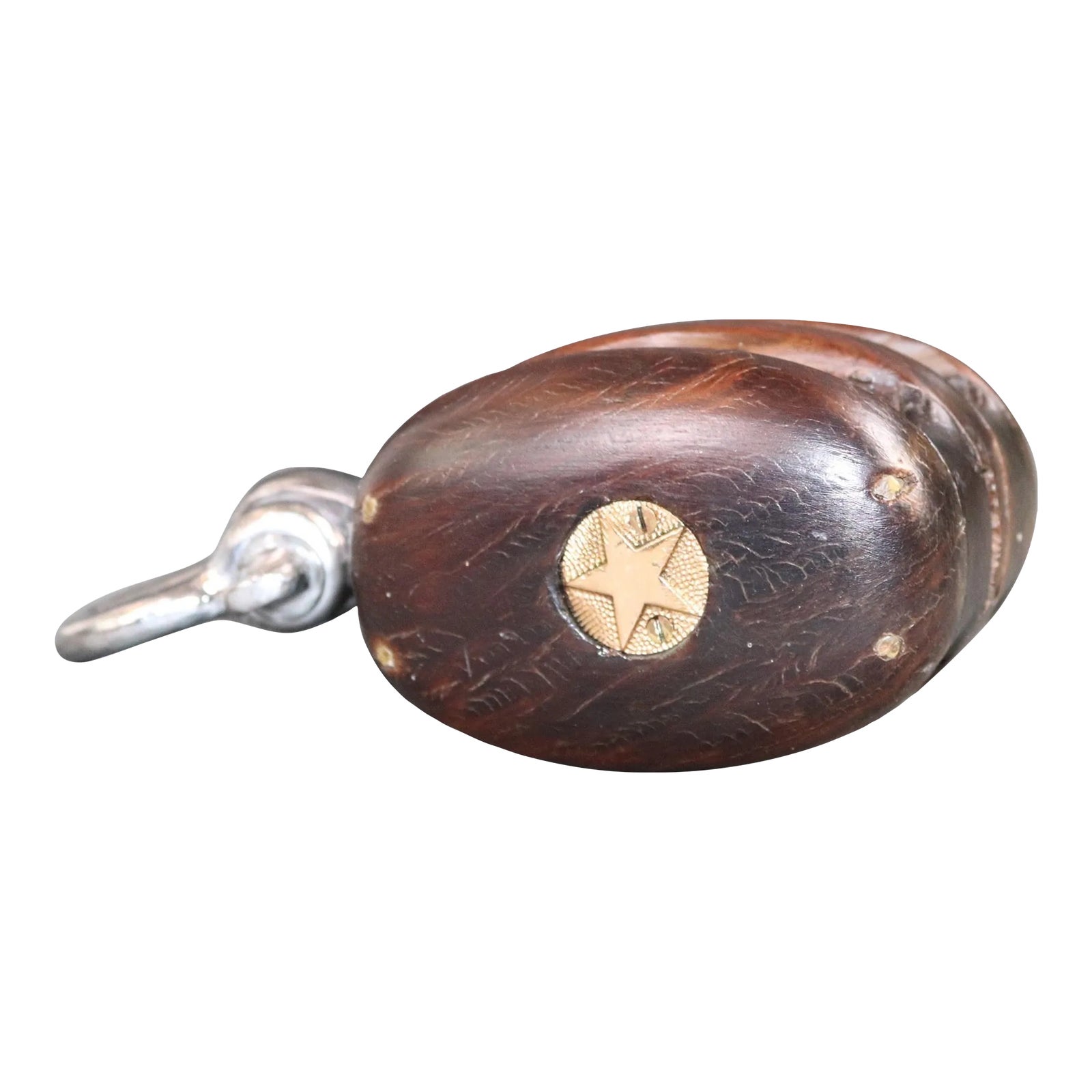 Varnished Ship Pulley with Varnish Finish | Chairish