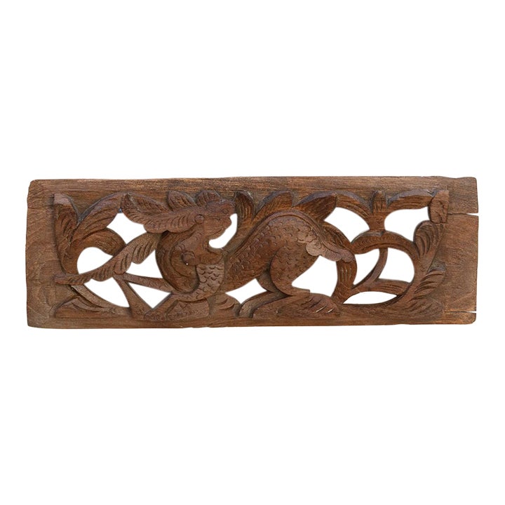 Asian Temple Carved Wall Art | Chairish