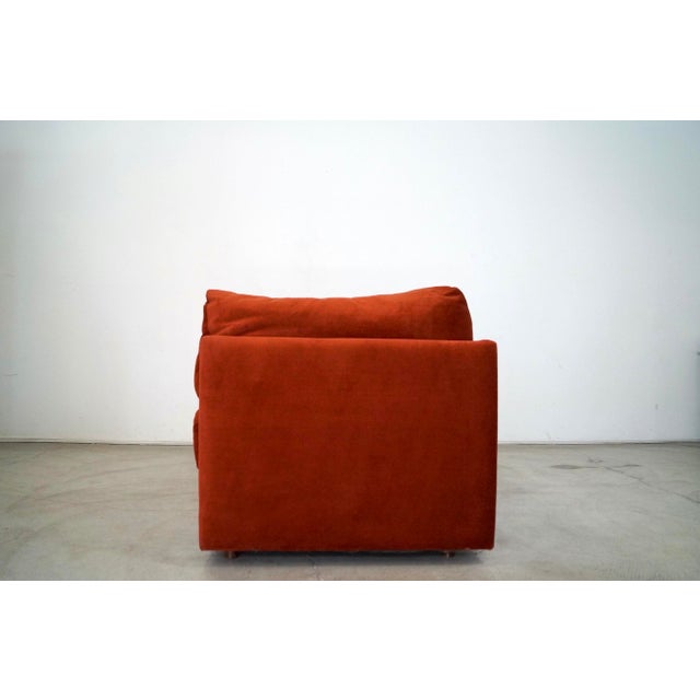 Vintage Mid-Century Modern Rust Orange Selig Lounge Sofa | Chairish