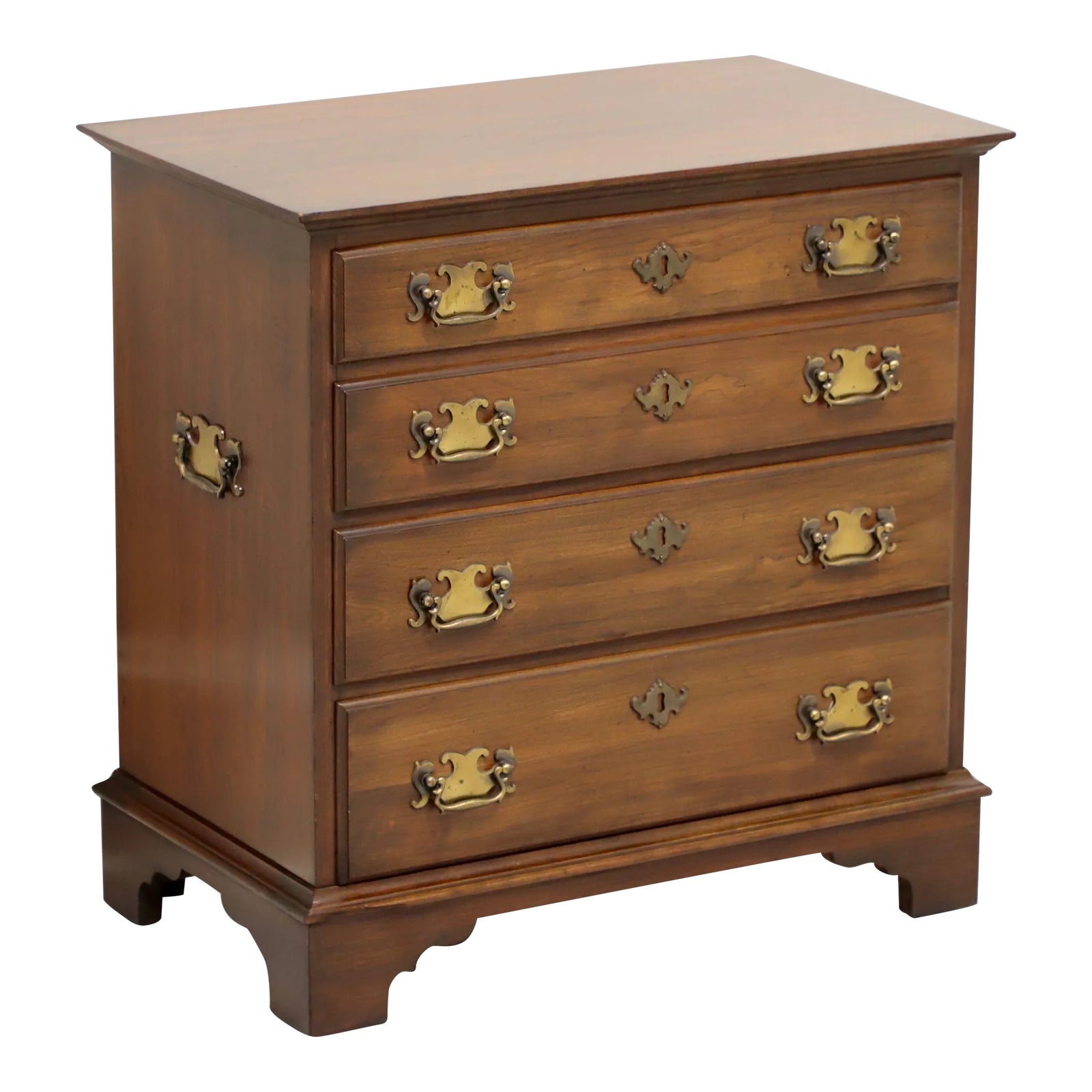 Pennsylvania House Cherry Chippendale Chairside Chest | Chairish