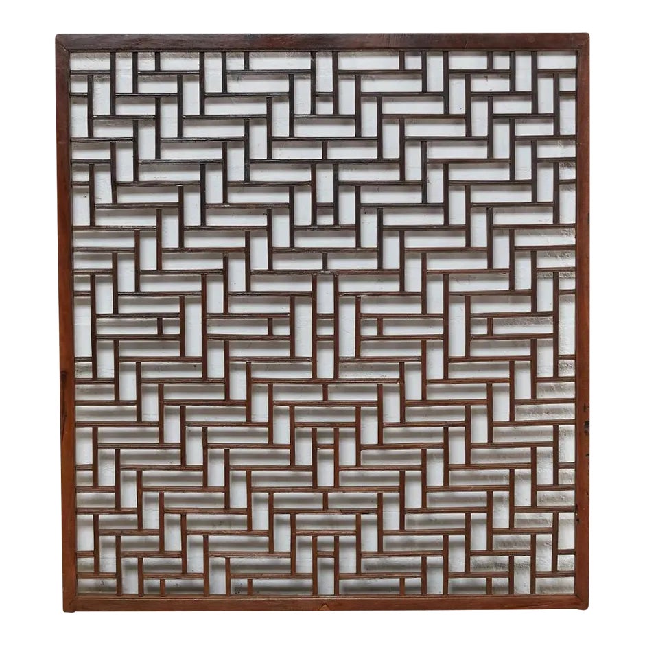 Antique Chinese Fretwork Screen | Chairish