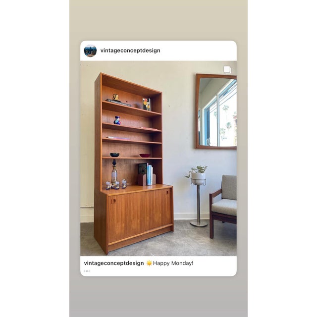 Mid Century Modern Danish Teak Wall Unit | Chairish