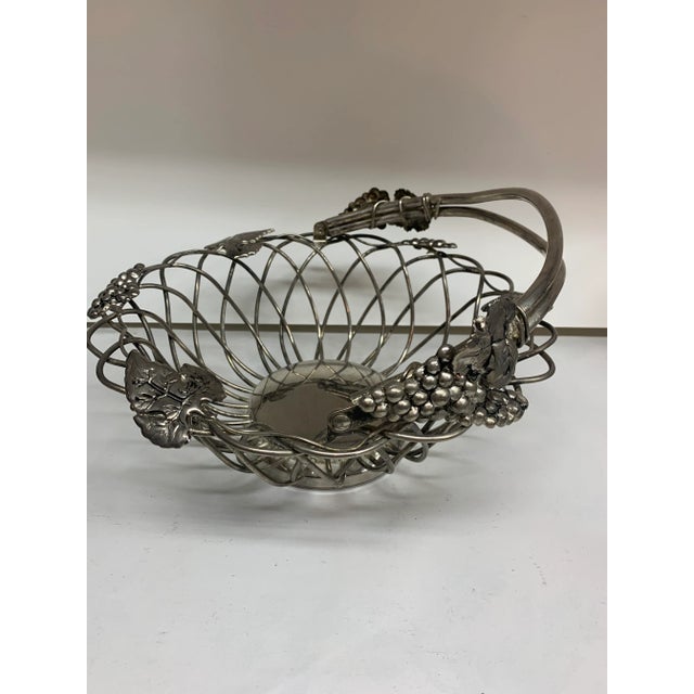 Vintage Godinger Silverplate Bread or Fruit Basket With Handle | Chairish