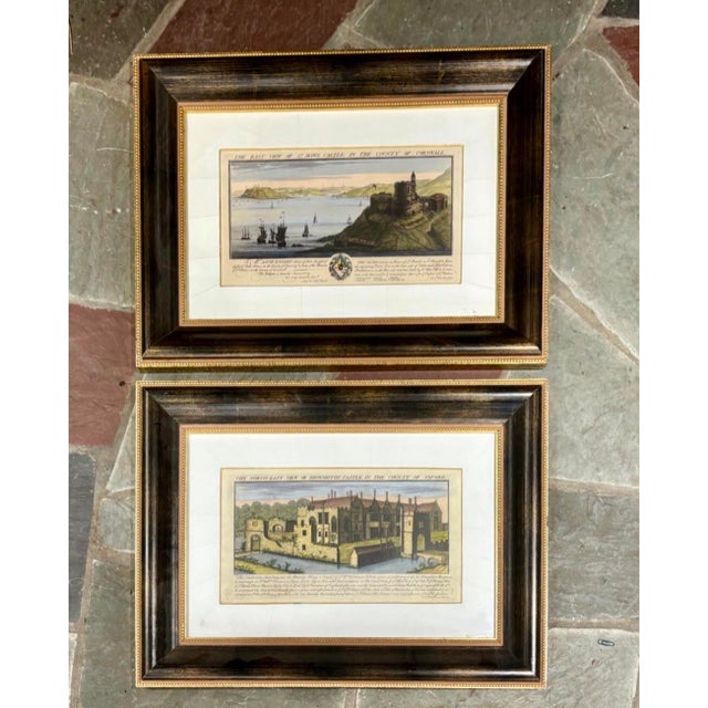 Set of 4 19th Century Hand Colored English Lithographs in Frames | Chairish