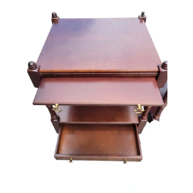 Vintage Square Bombay Company Traditional Mahogany Colored Pull Out ...