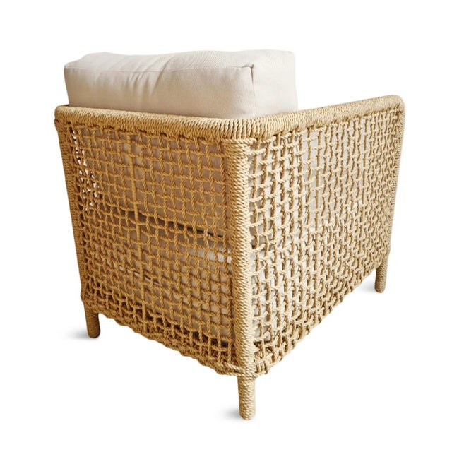 Outdoor Rattan Rope Club Chair | Chairish