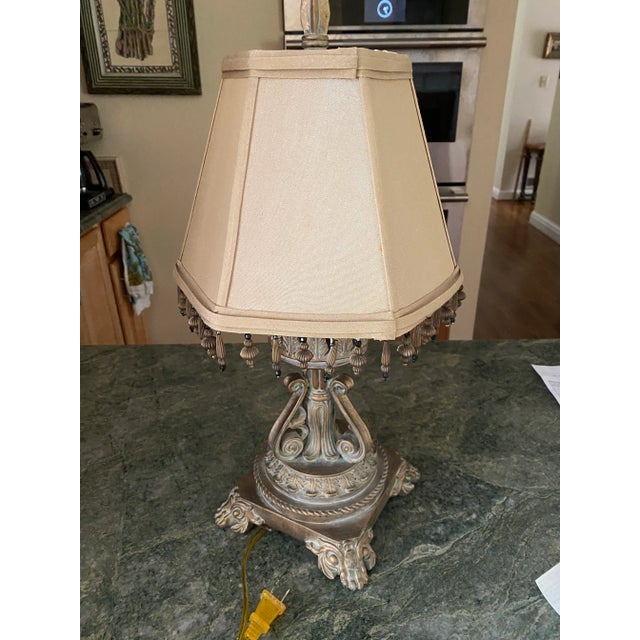 2000s Lexington Acanthus Leaf Motif Lamp | Chairish