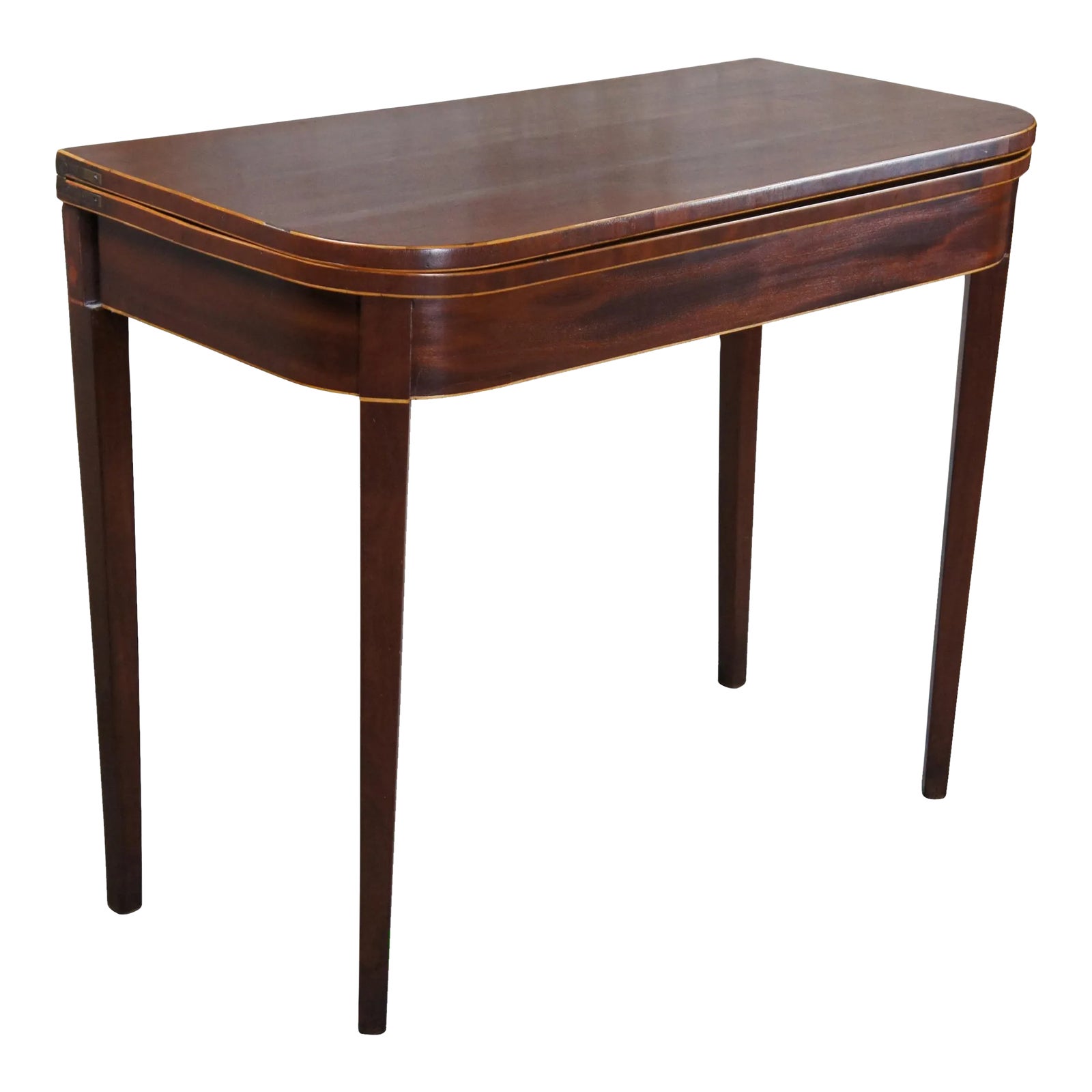 Late 19th Century Antique Georgian Mahogany Inlaid Flip Top Gateleg ...