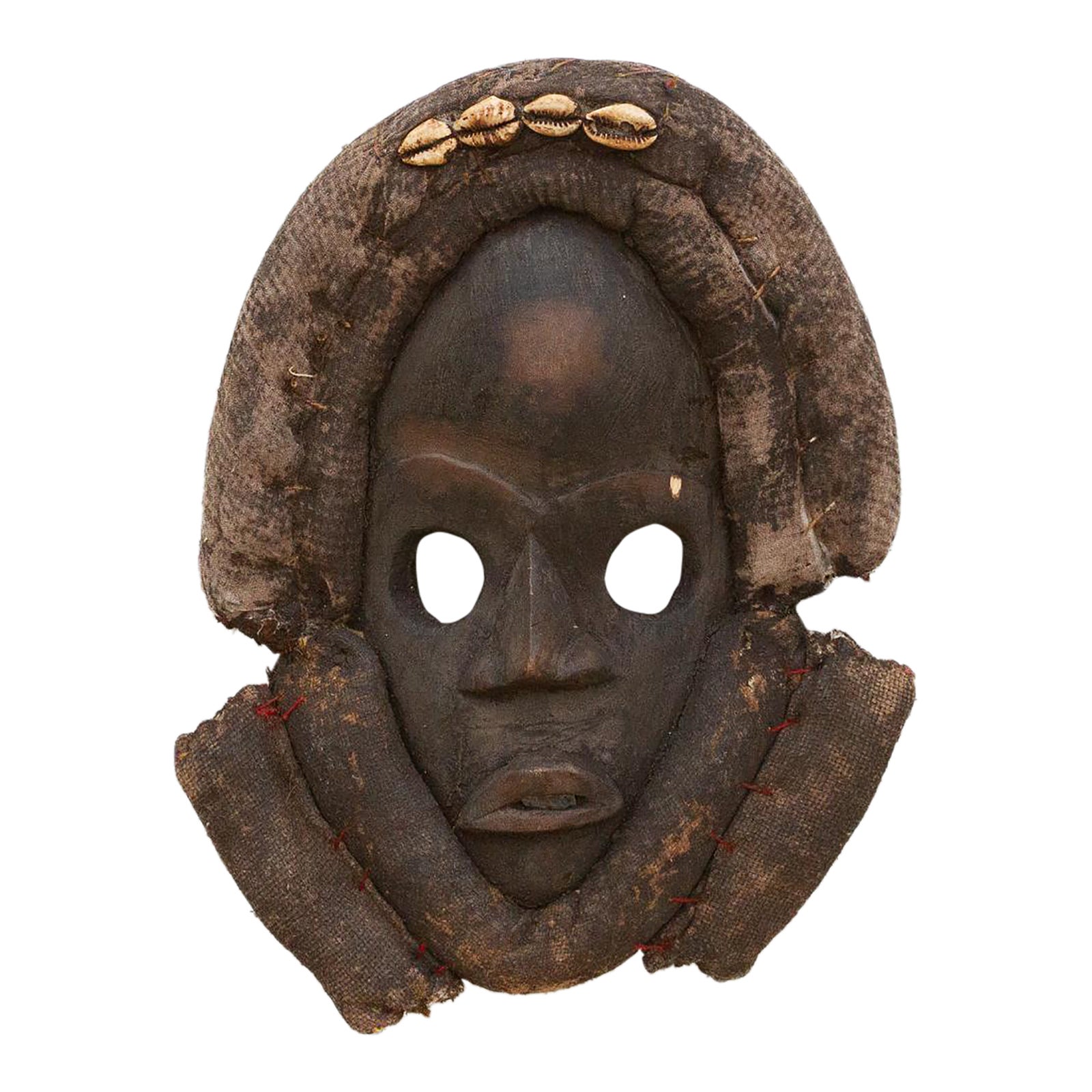 Antique Kuba Raffia Collar Mask | Chairish