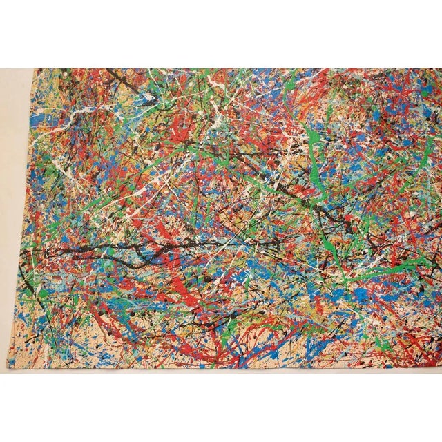 "Composition" Abstract Expressionist Mixed-Media Drip Painting in the ...
