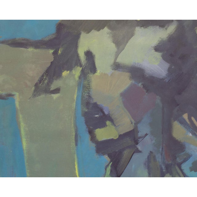 Mid-Century Oil on Canvas Abstract Painting Signed by Artist Steve ...