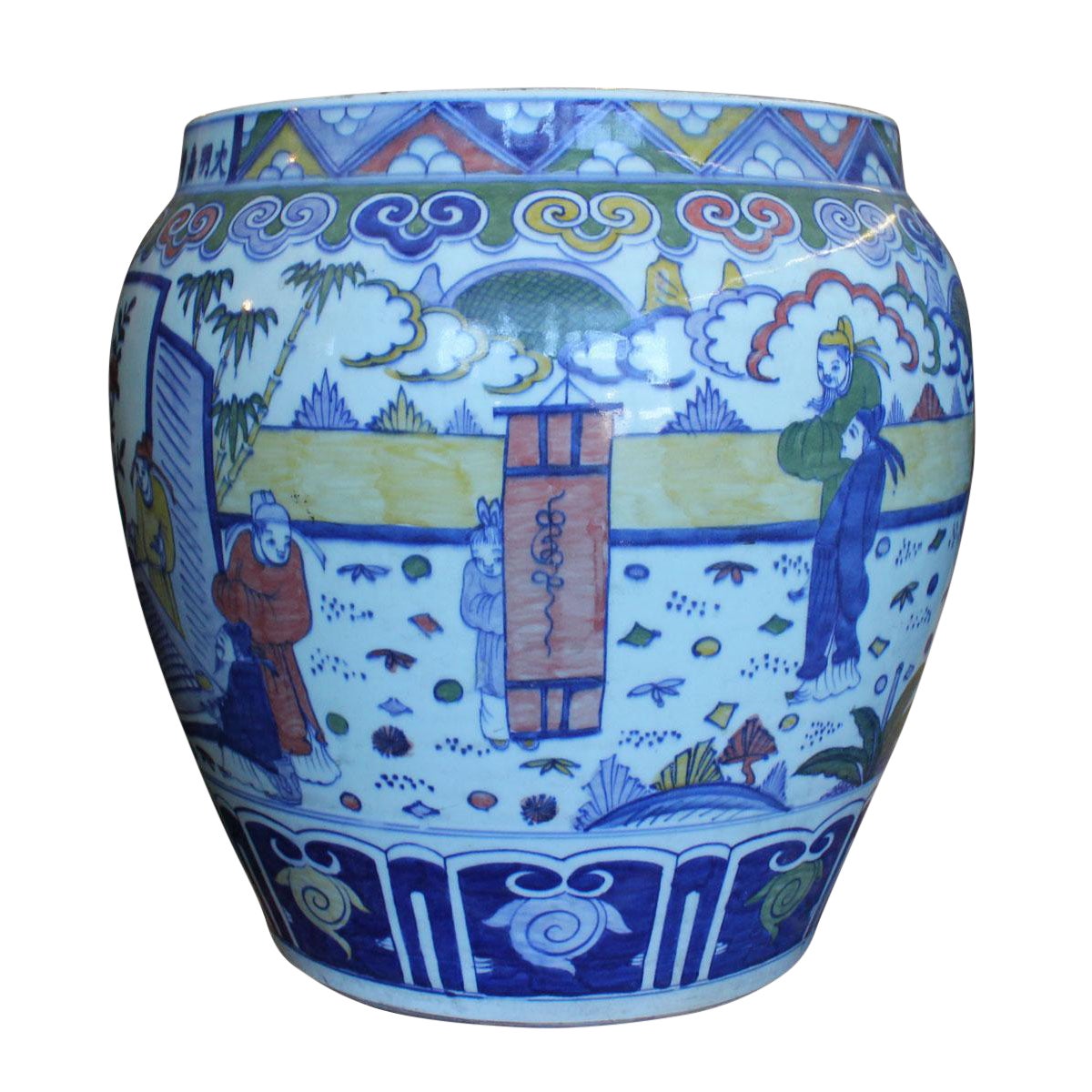 Chinese Oriental Porcelain Planter | Chairish