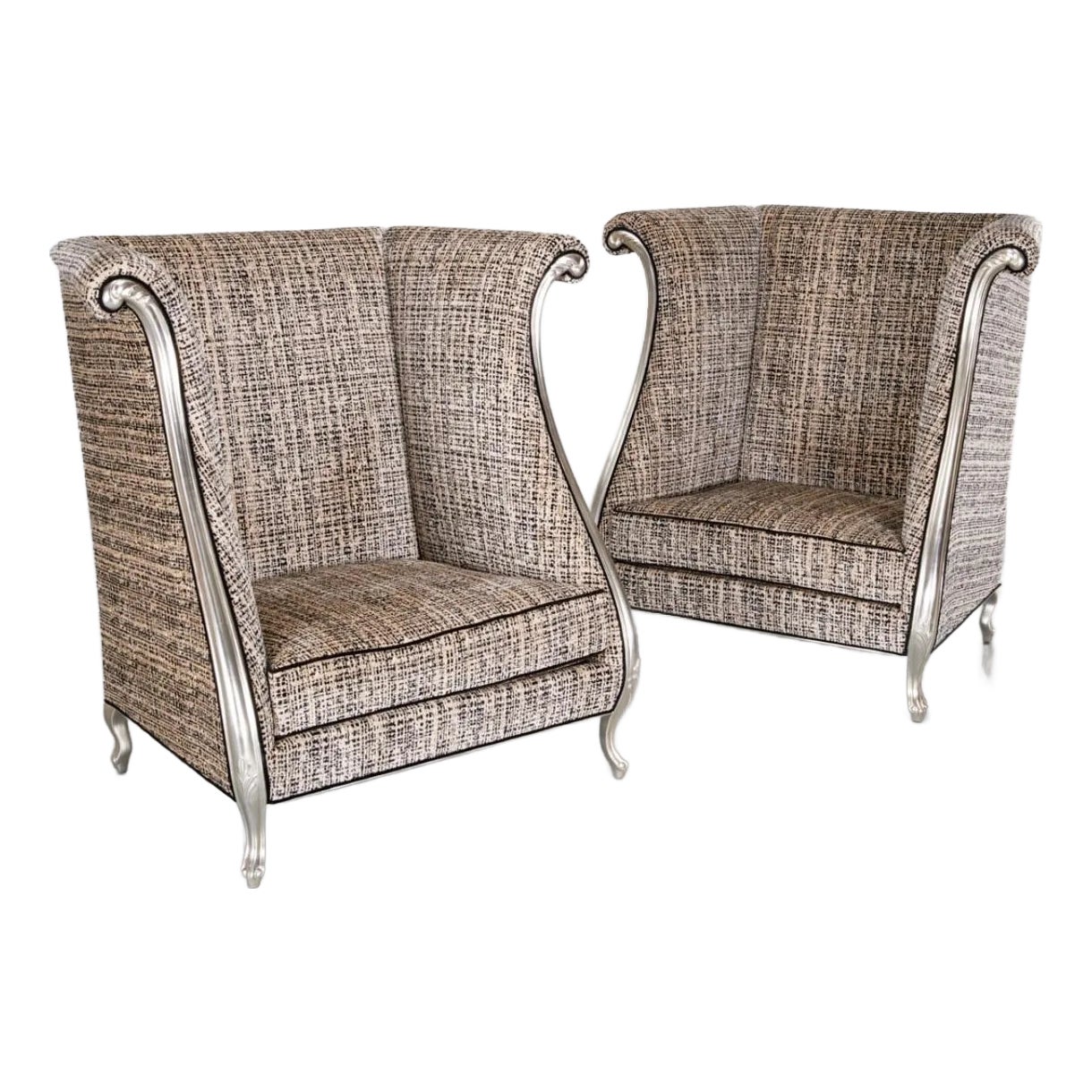 Pair of Oversized Christopher Guy Verier Chairs | Chairish