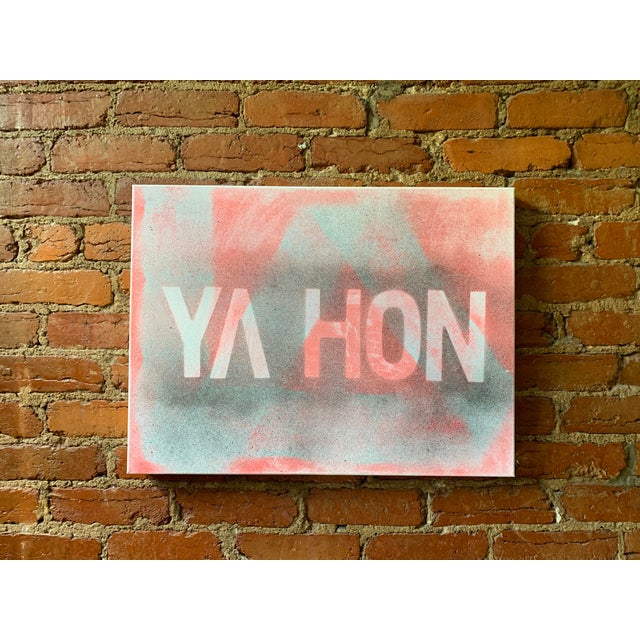 Contemporary Text on Canvas Painting | Chairish